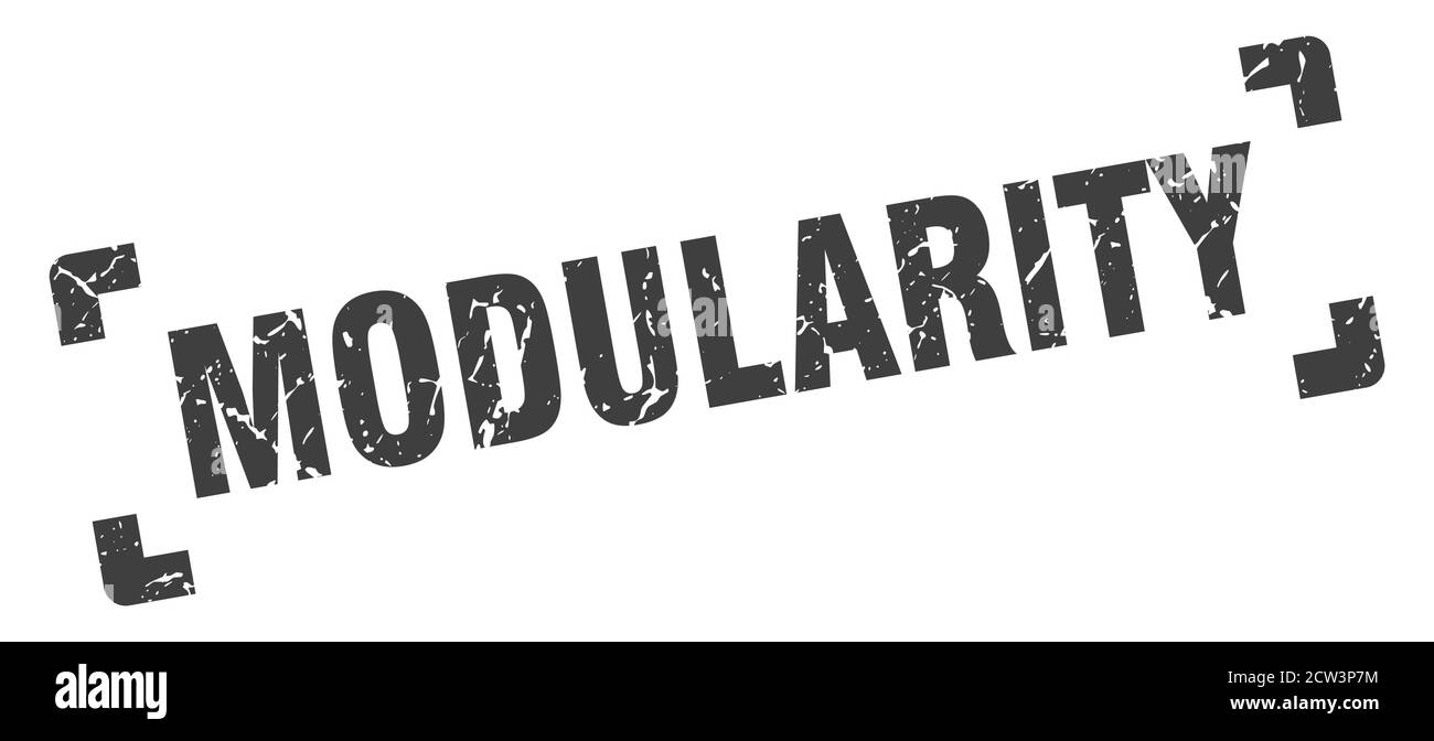 modularity stamp. square grunge sign on white background Stock Vector ...