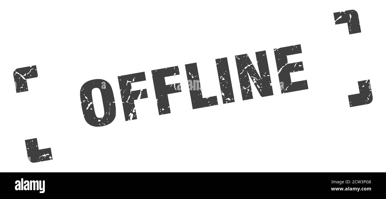 offline stamp. square grunge sign on white background Stock Vector Image & Art - Alamy