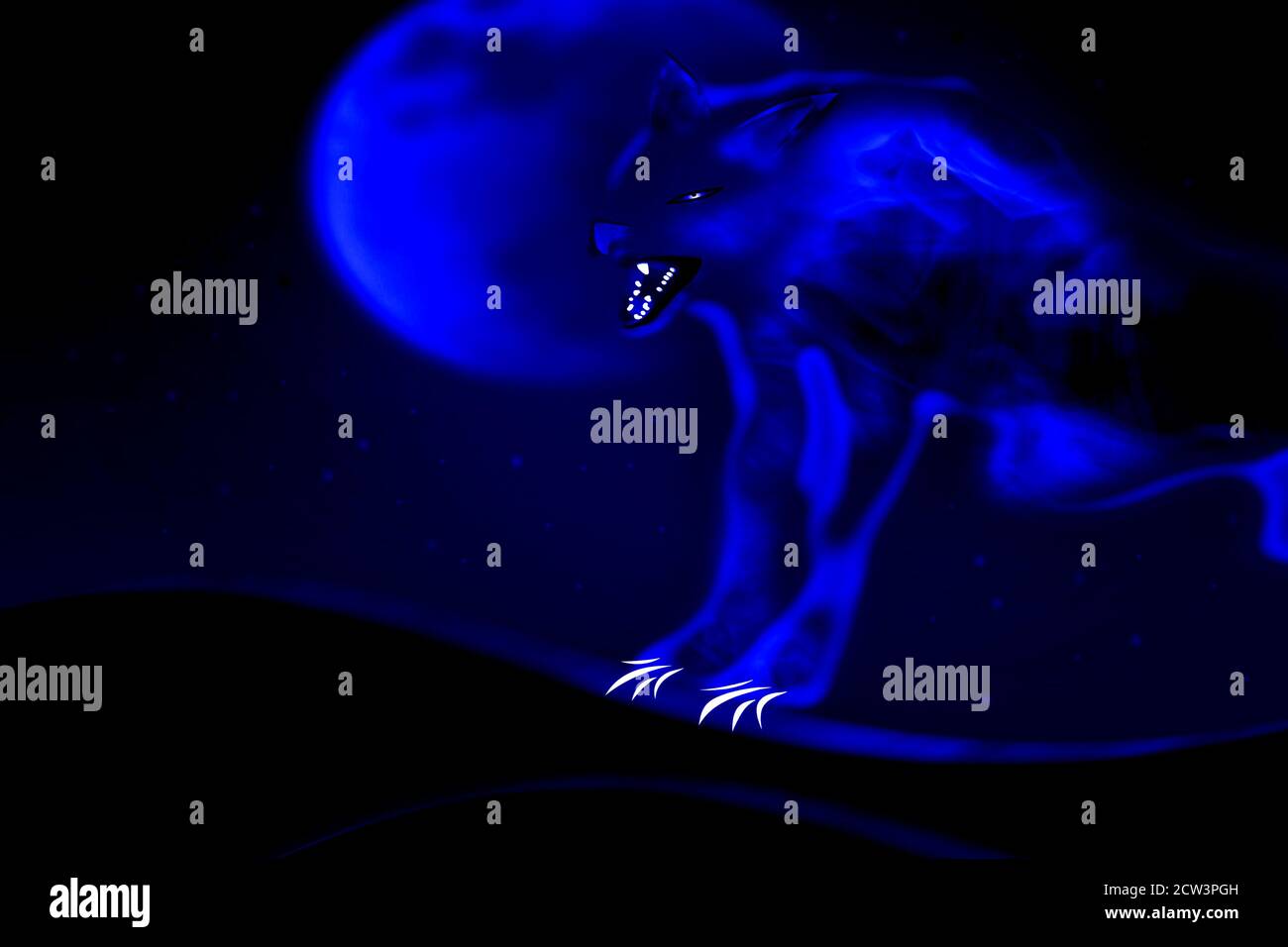 Wolf howling at moon hi-res stock photography and images - Alamy