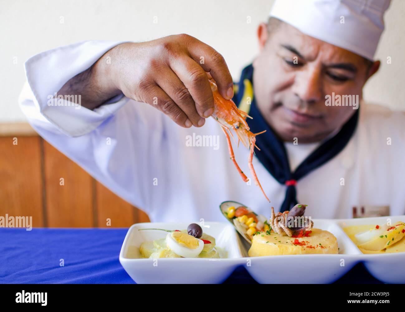 Chef Of A Peruvian Restaurant Stock Photo - Alamy
