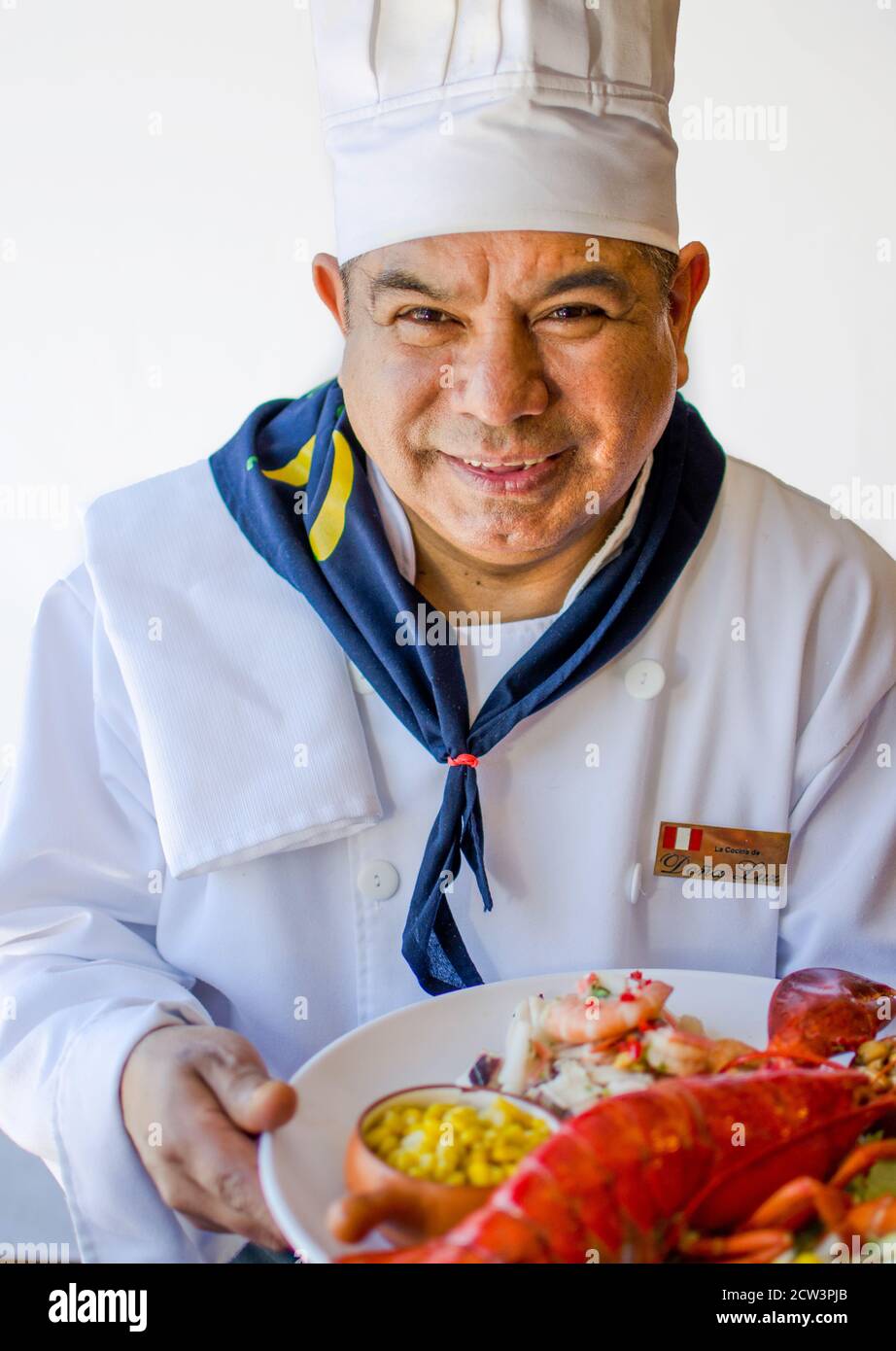 Chef Of A Peruvian Restaurant Stock Photo - Alamy