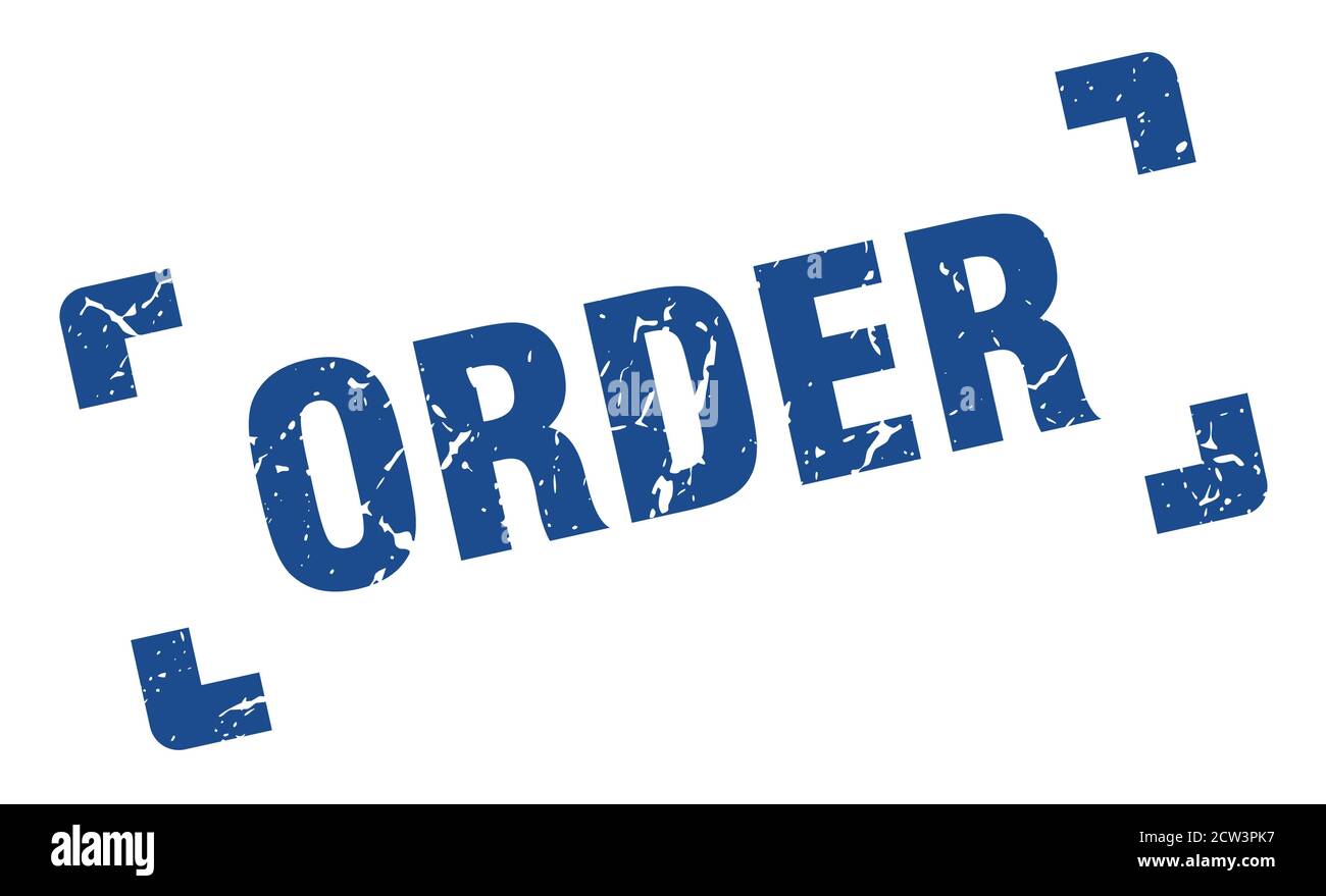 order stamp. square grunge sign on white background Stock Vector Image ...