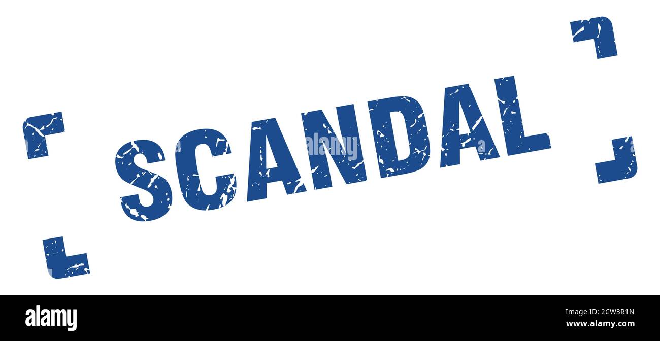 scandal stamp. square grunge sign on white background Stock Vector ...