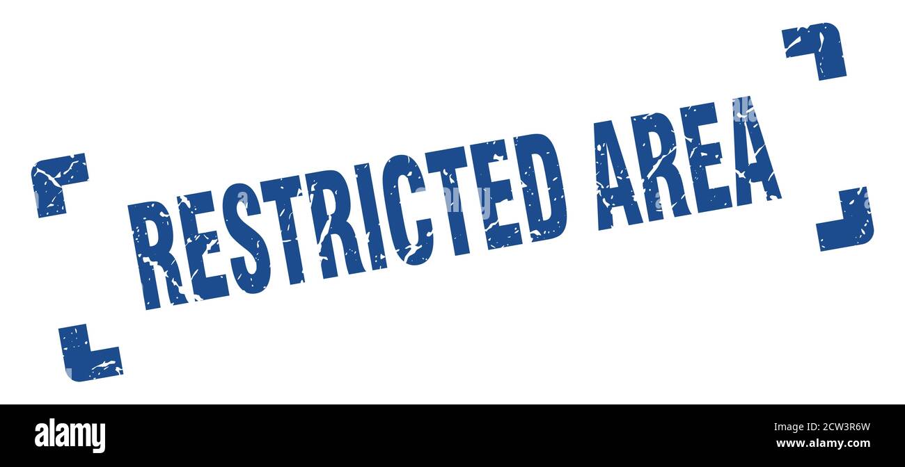 restricted area stamp. square grunge sign on white background Stock ...