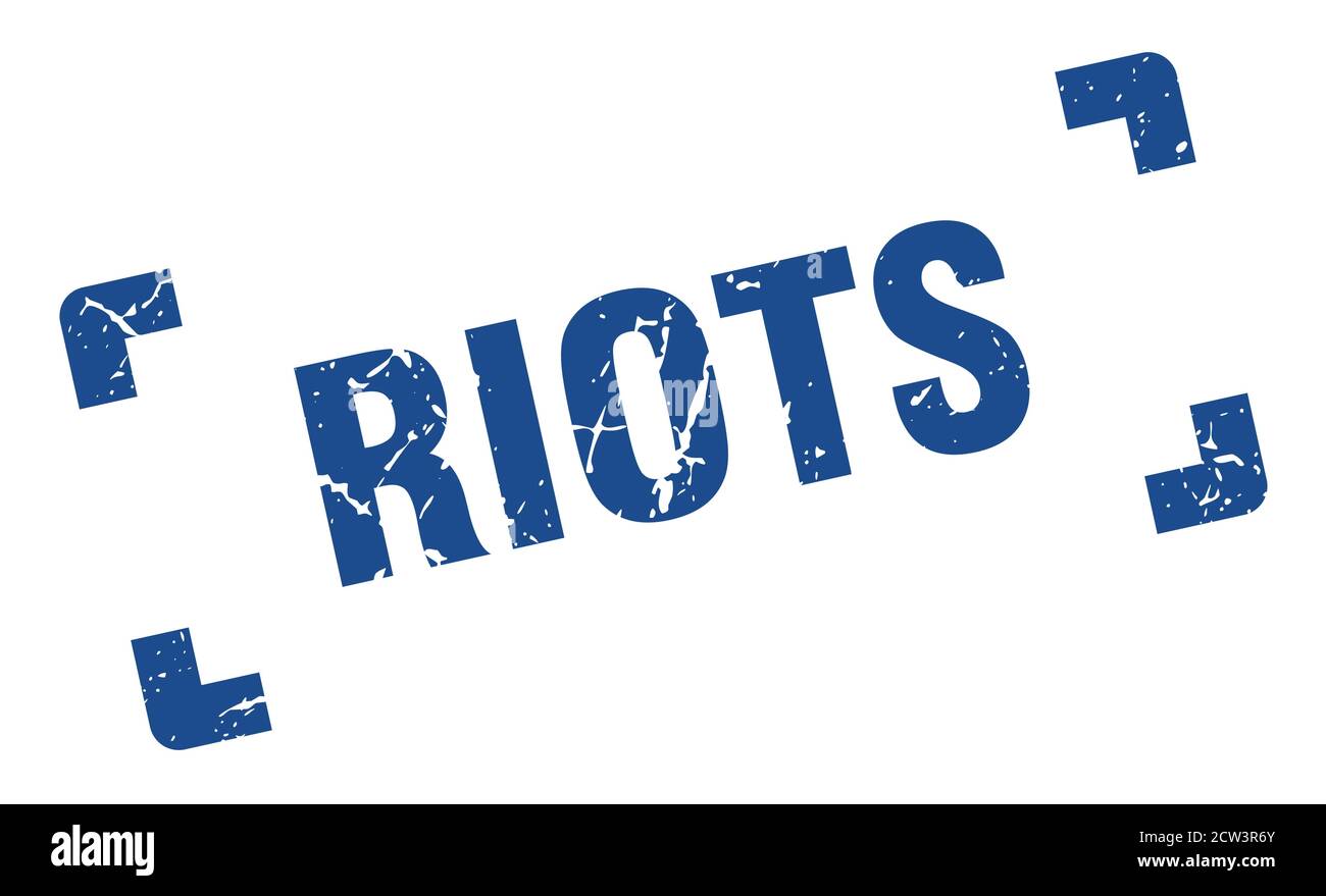riots stamp. square grunge sign on white background Stock Vector Image ...