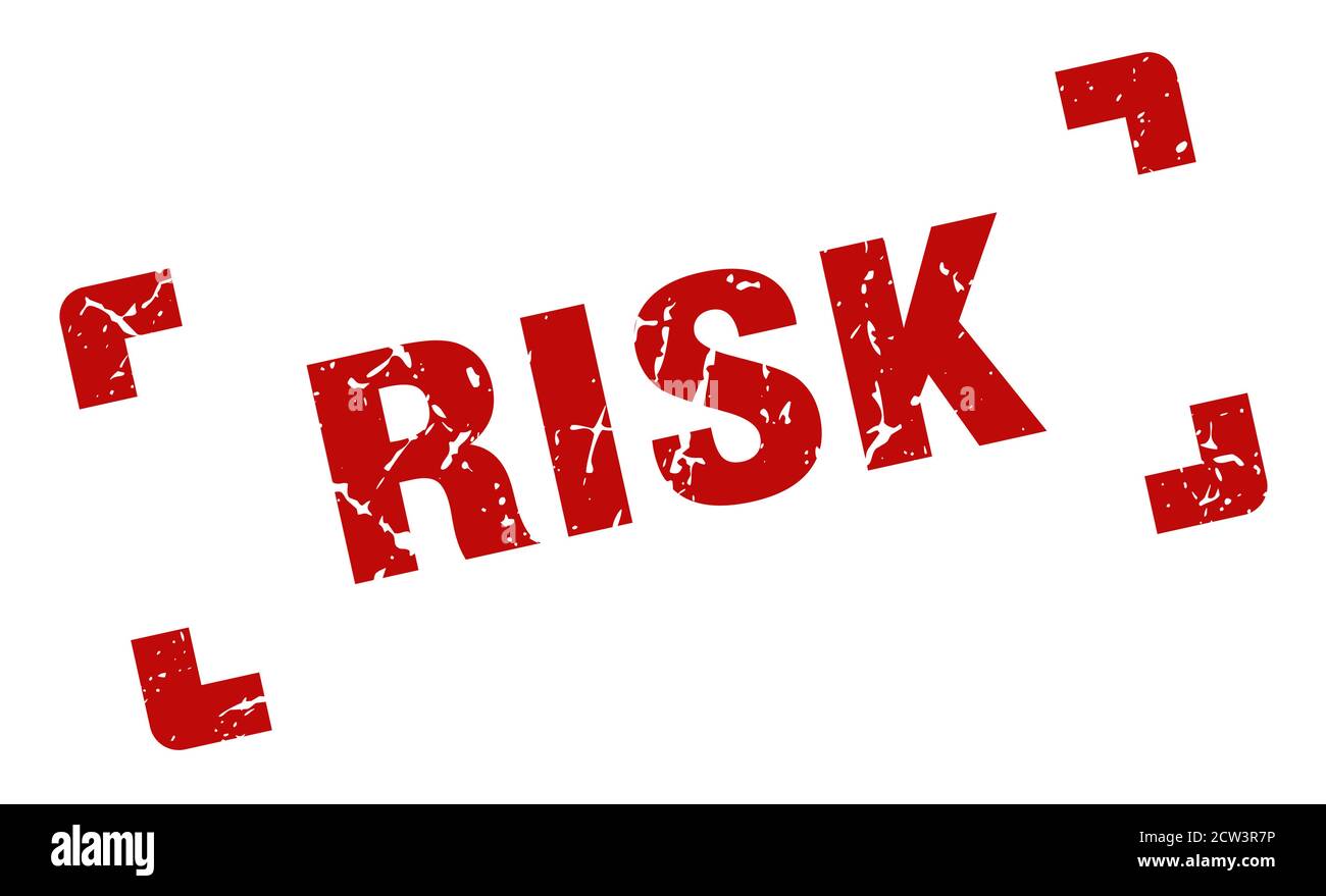 risk stamp. square grunge sign on white background Stock Vector Image ...