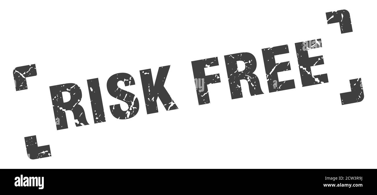 Risk free stamp Black and White Stock Photos & Images - Alamy