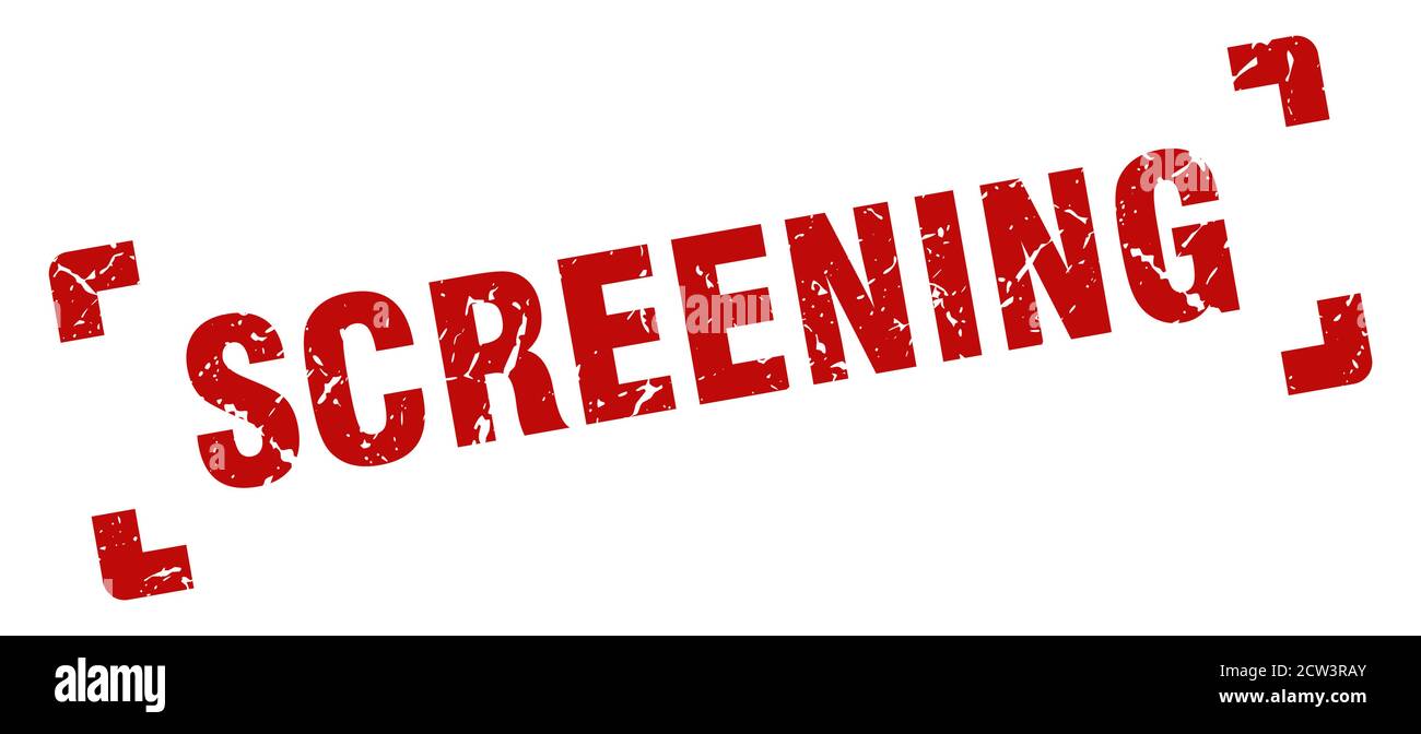 screening stamp. square grunge sign on white background Stock Vector Image & Art - Alamy