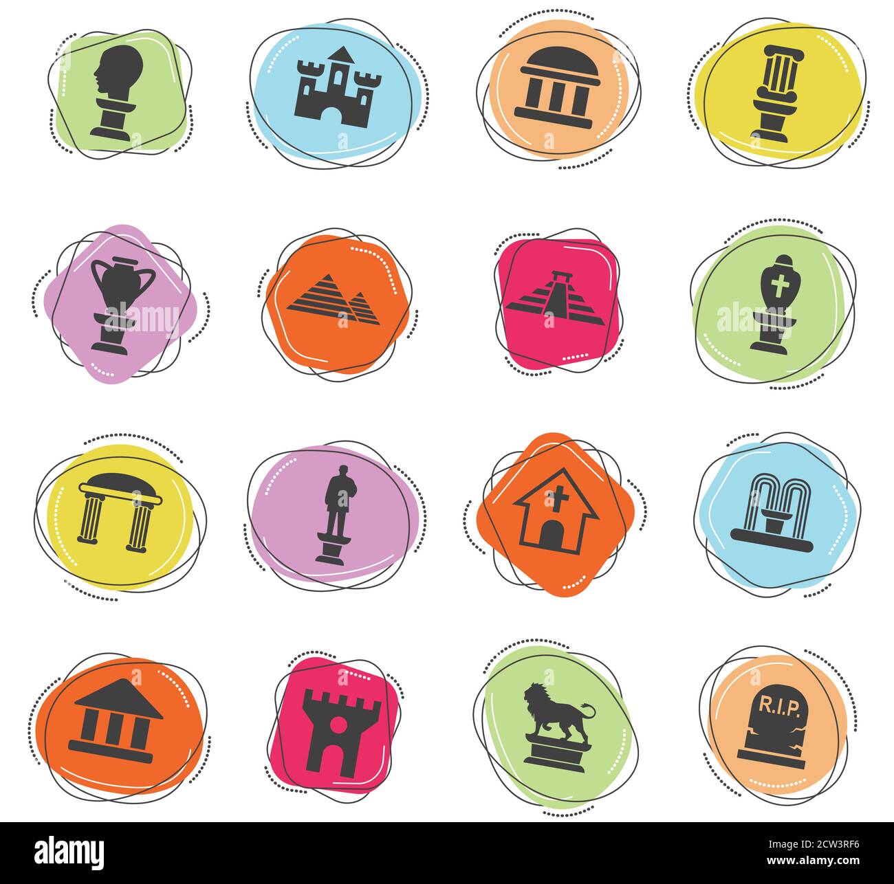 monuments icon set Stock Vector Image & Art - Alamy
