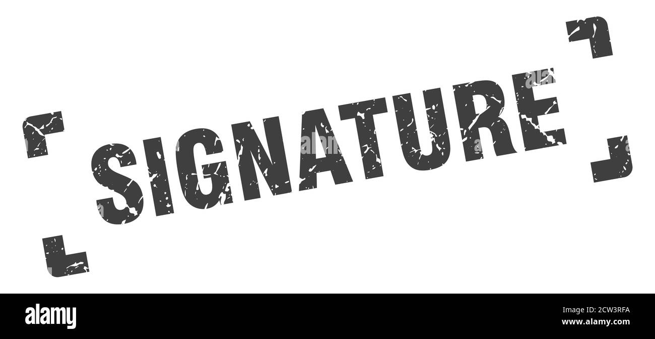 signature stamp. square grunge sign on white background Stock Vector Image & Art - Alamy