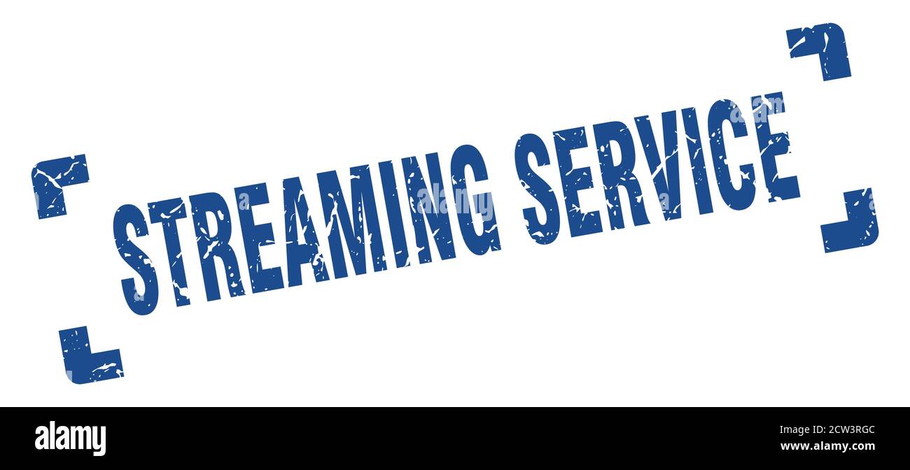 streaming service stamp. square grunge sign on white background Stock ...