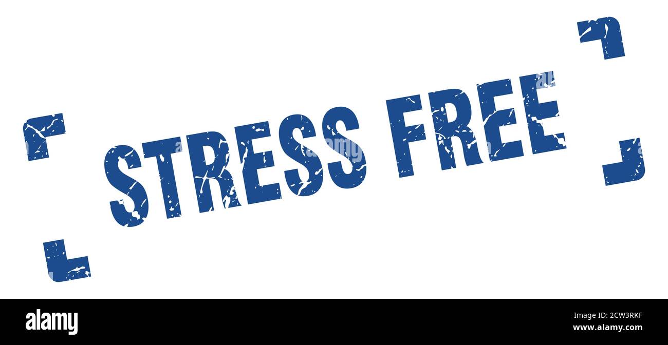 stress free stamp. square grunge sign on white background Stock Vector ...