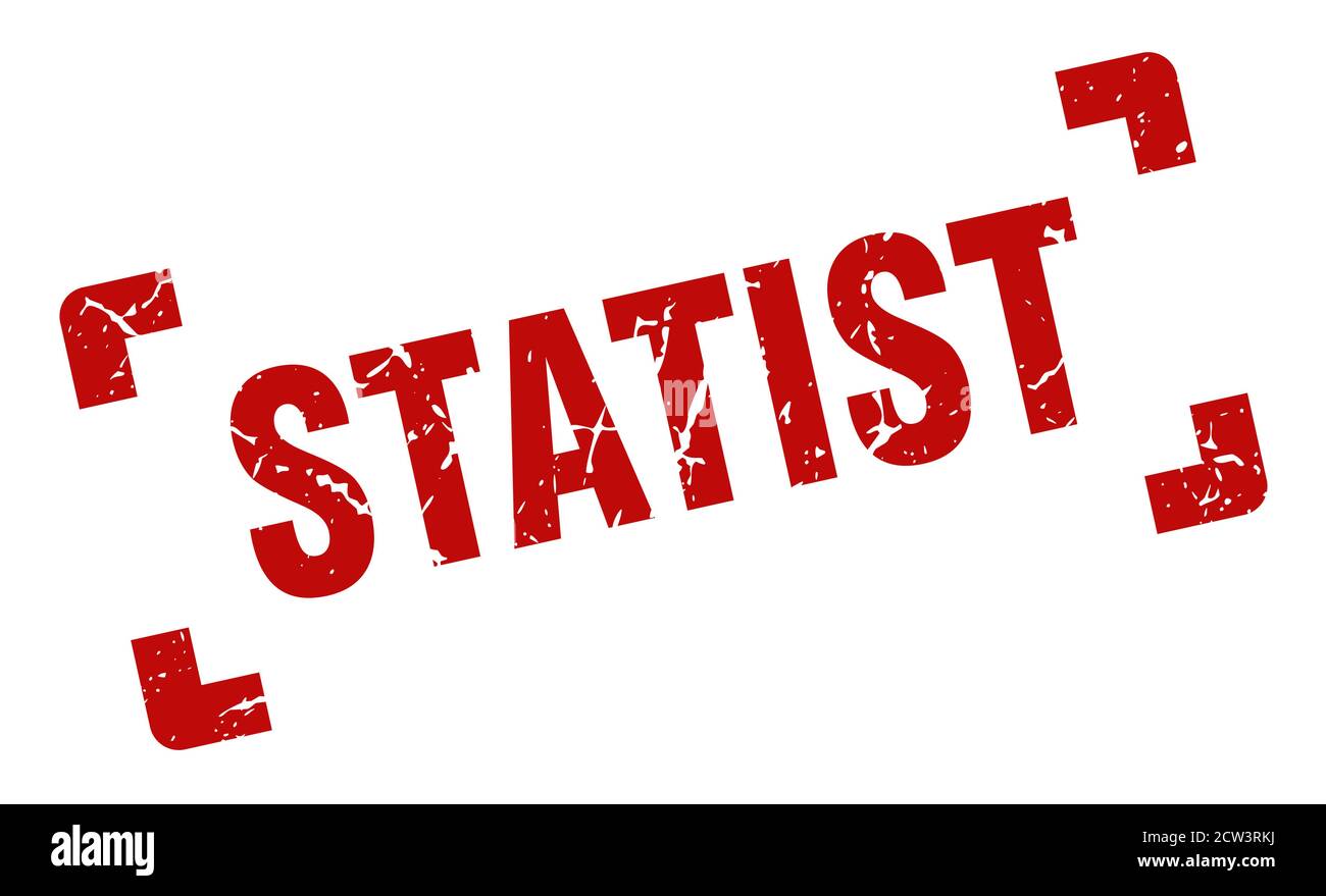 statist stamp. square grunge sign on white background Stock Vector ...