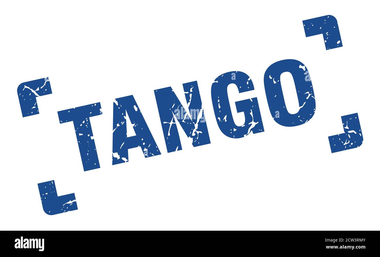 tango stamp. square grunge sign on white background Stock Vector Image ...