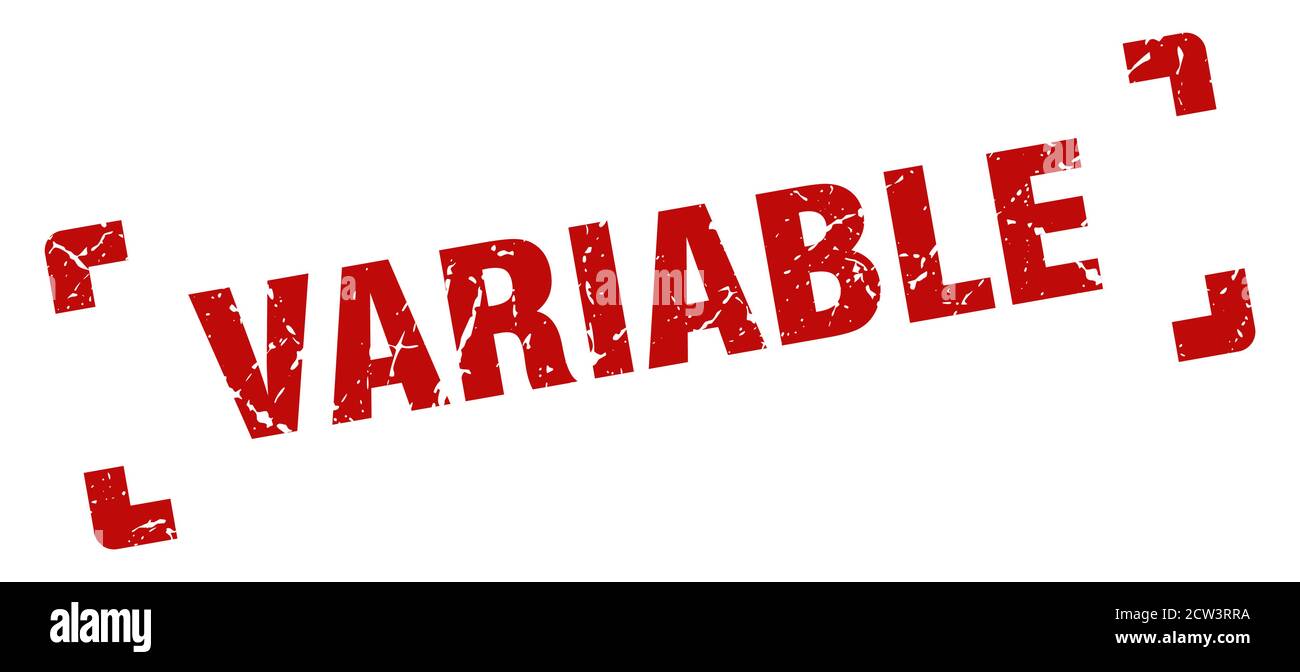 variable stamp. square grunge sign on white background Stock Vector ...