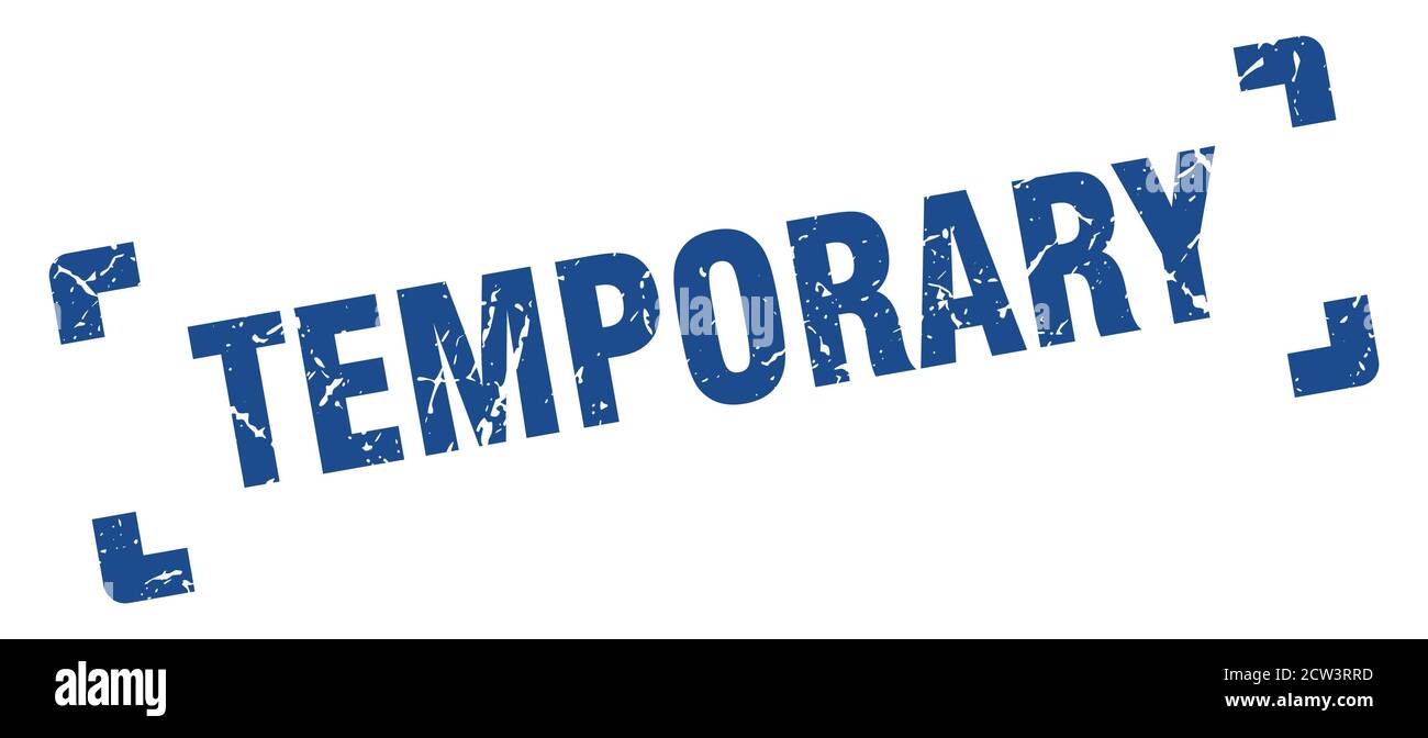 temporary stamp. square grunge sign on white background Stock Vector Image & Art - Alamy