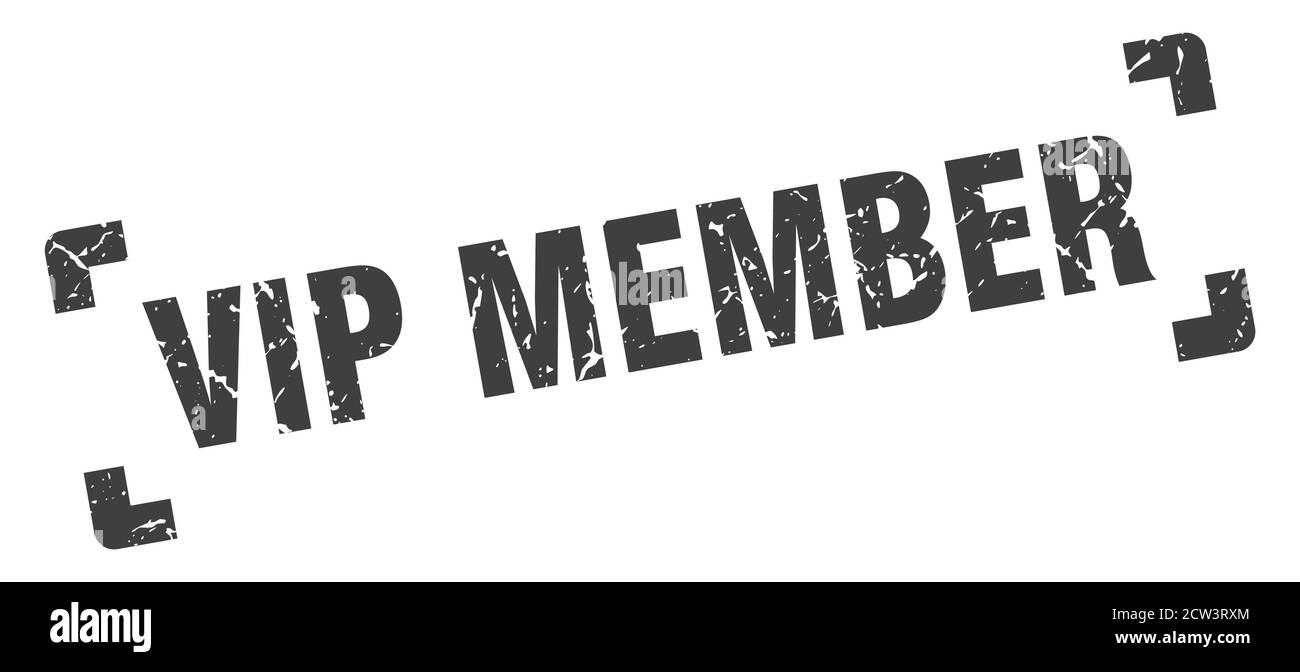 vip member stamp. square grunge sign on white background Stock Vector ...