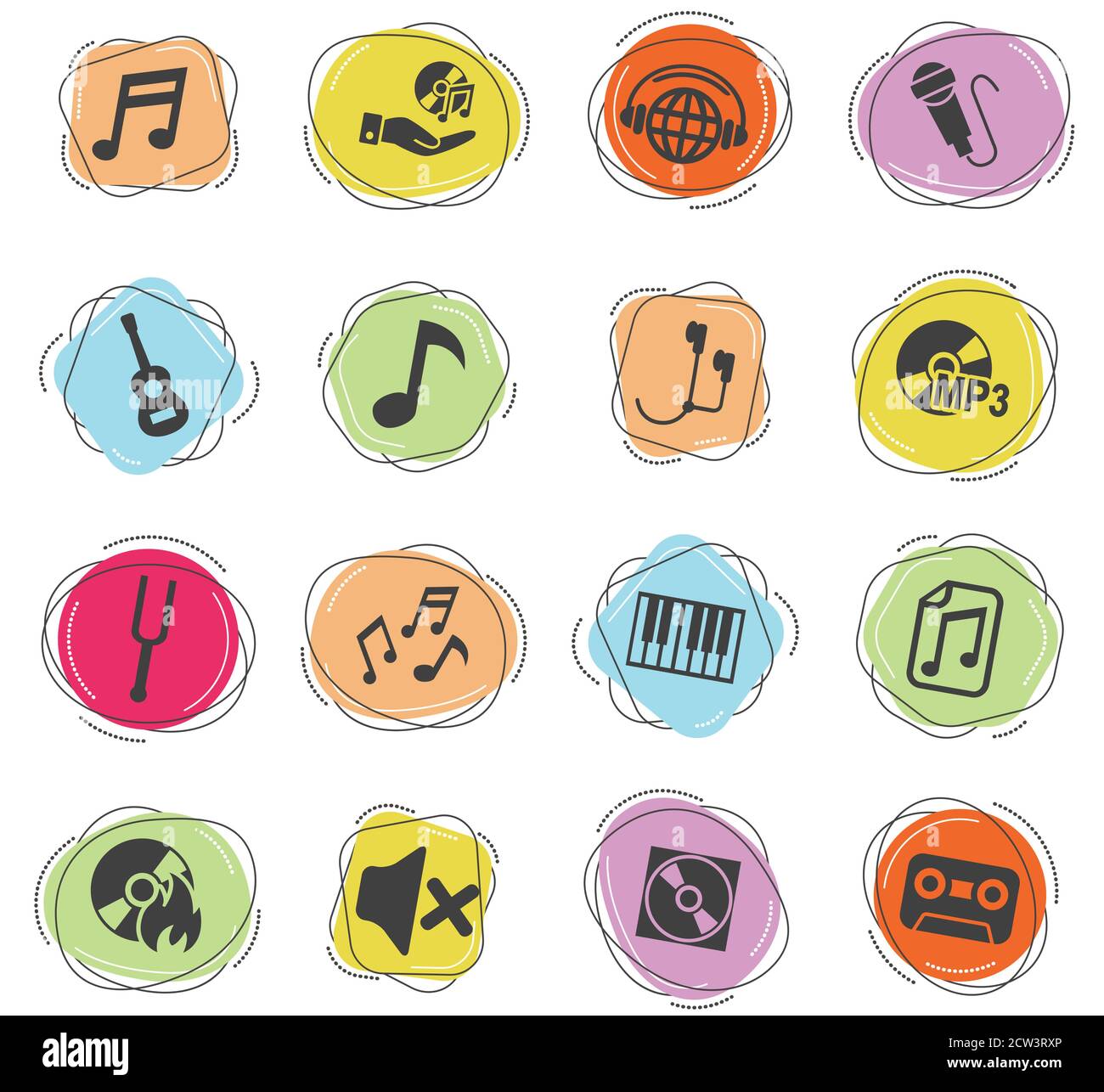 music icon set Stock Vector Image & Art - Alamy