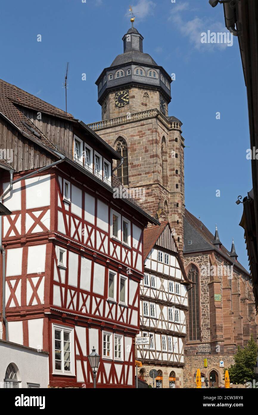 St. Mary's Church, old town, Homberg (Efze), Hesse, Germany Stock Photo ...