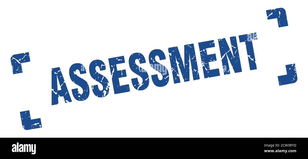 assessment stamp. square grunge sign on white background Stock Vector ...