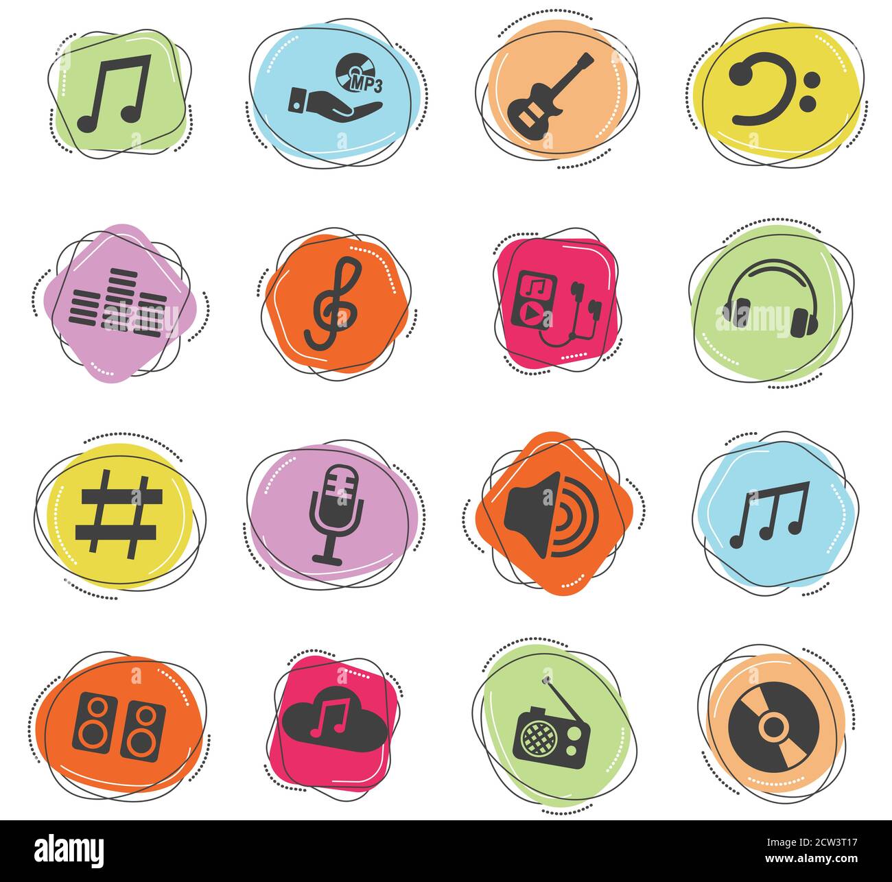 music icon set Stock Vector Image & Art - Alamy