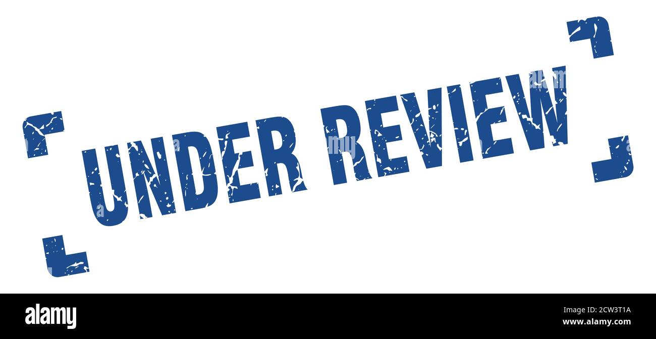 under review stamp. square grunge sign on white background Stock Vector ...