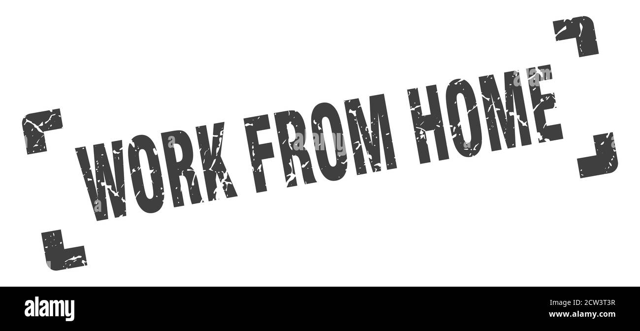 work from home stamp. square grunge sign on white background Stock Vector Image & Art - Alamy
