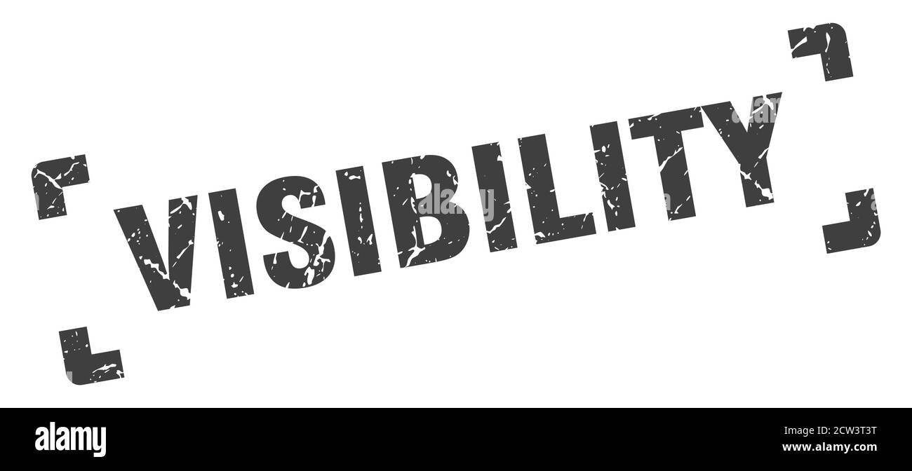 visibility stamp. square grunge sign on white background Stock Vector ...