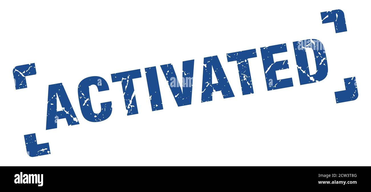 activated stamp. square grunge sign on white background Stock Vector Image & Art - Alamy