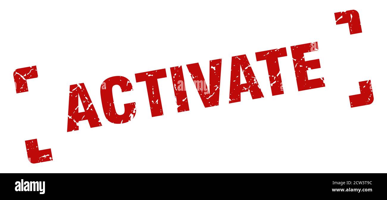 activate stamp. square grunge sign on white background Stock Vector Image & Art - Alamy