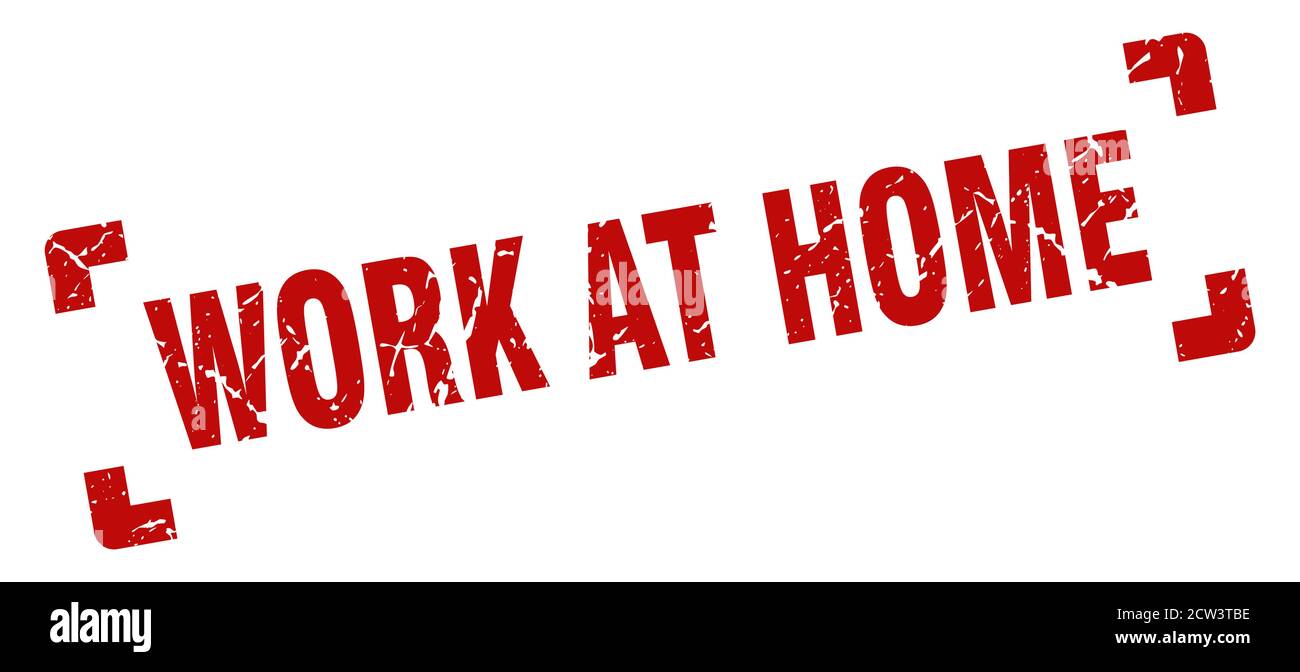 Work home square stamp hi-res stock photography and images - Alamy