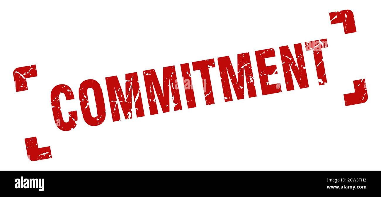 commitment stamp. square grunge sign on white background Stock Vector ...