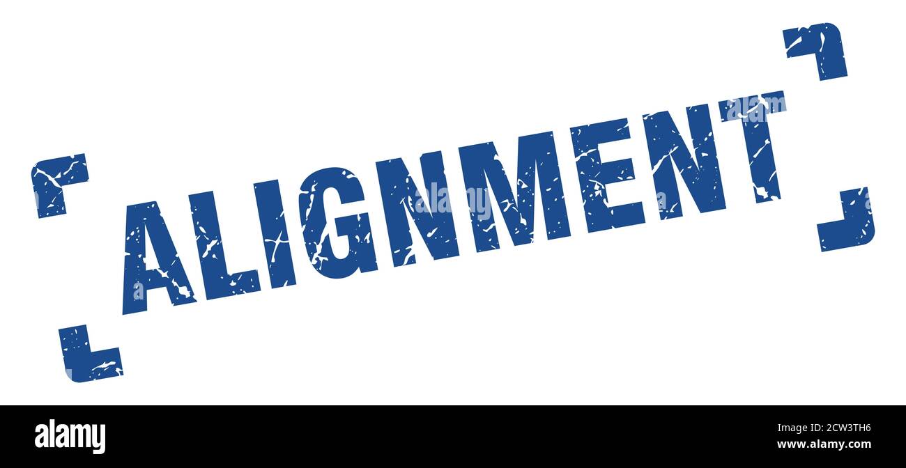 alignment stamp. square grunge sign on white background Stock Vector ...