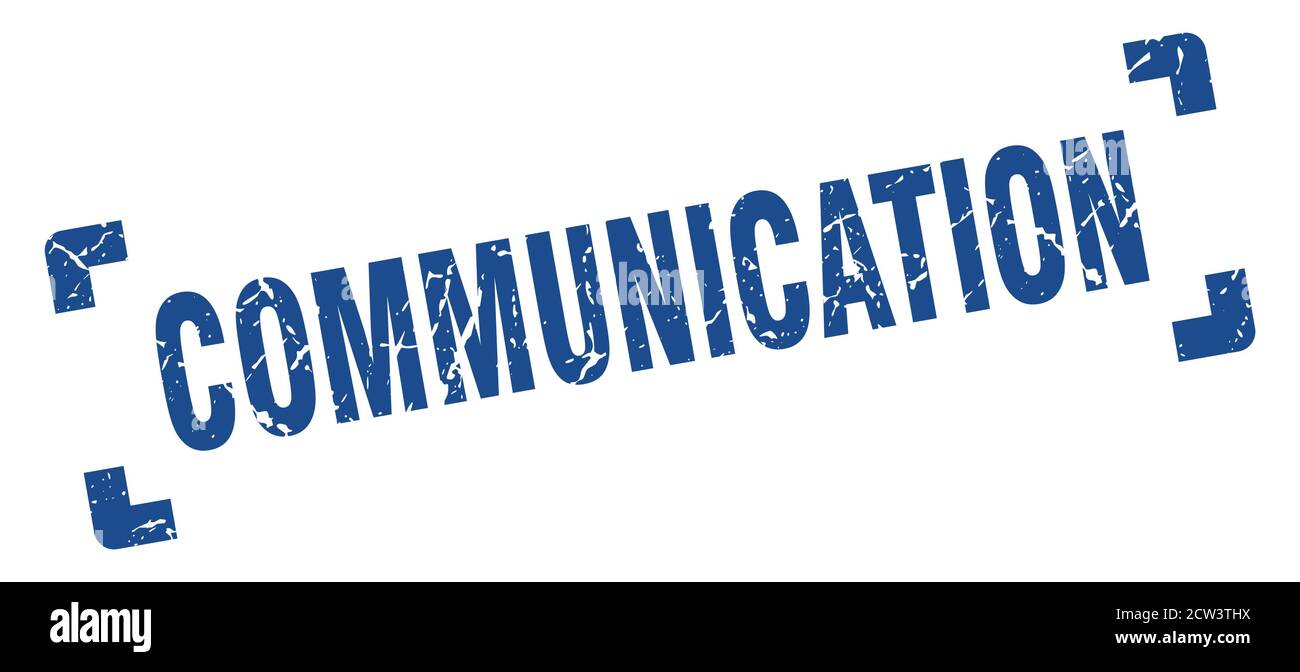 communication stamp. square grunge sign on white background Stock ...