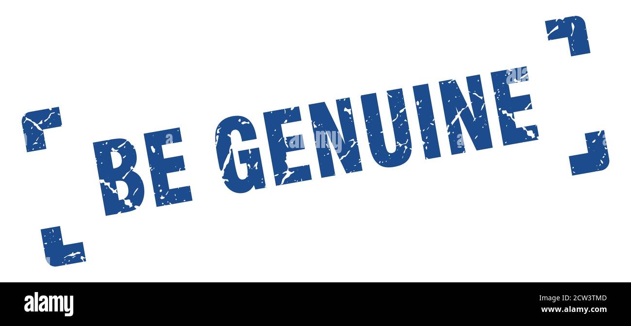 be genuine stamp. square grunge sign on white background Stock Vector ...