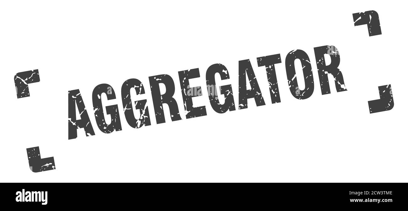 aggregator stamp. square grunge sign on white background Stock Vector ...