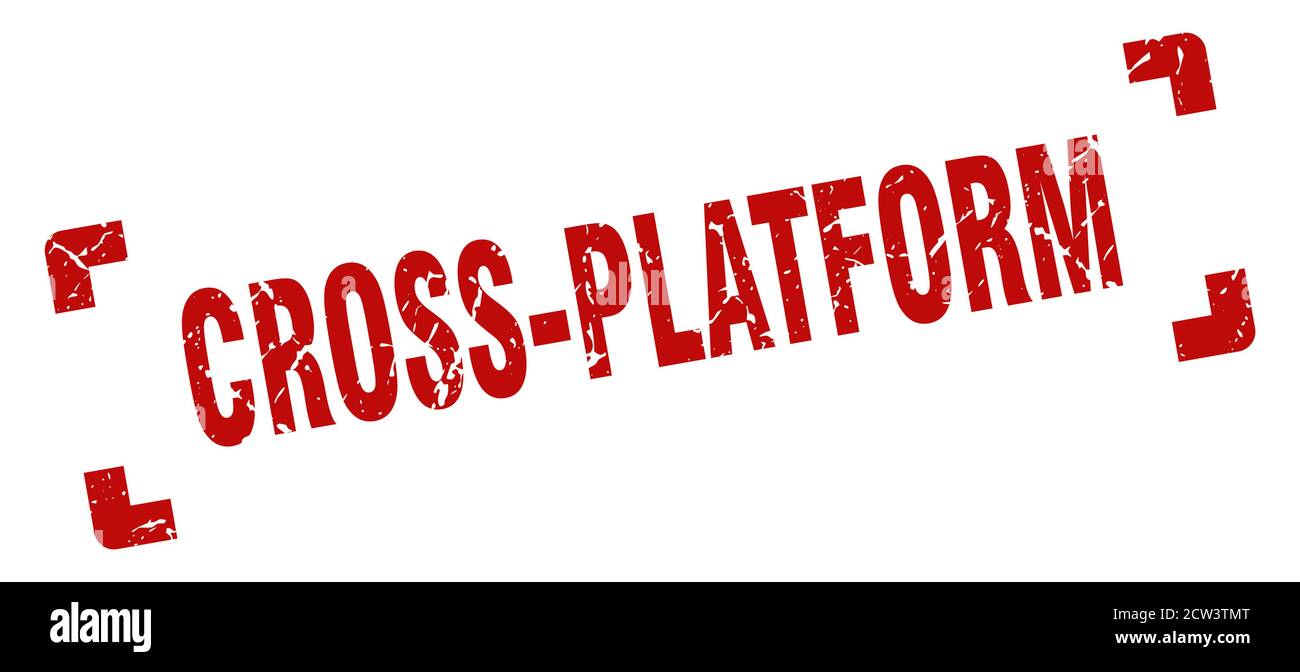 cross-platform stamp. square grunge sign on white background Stock Vector Image & Art - Alamy