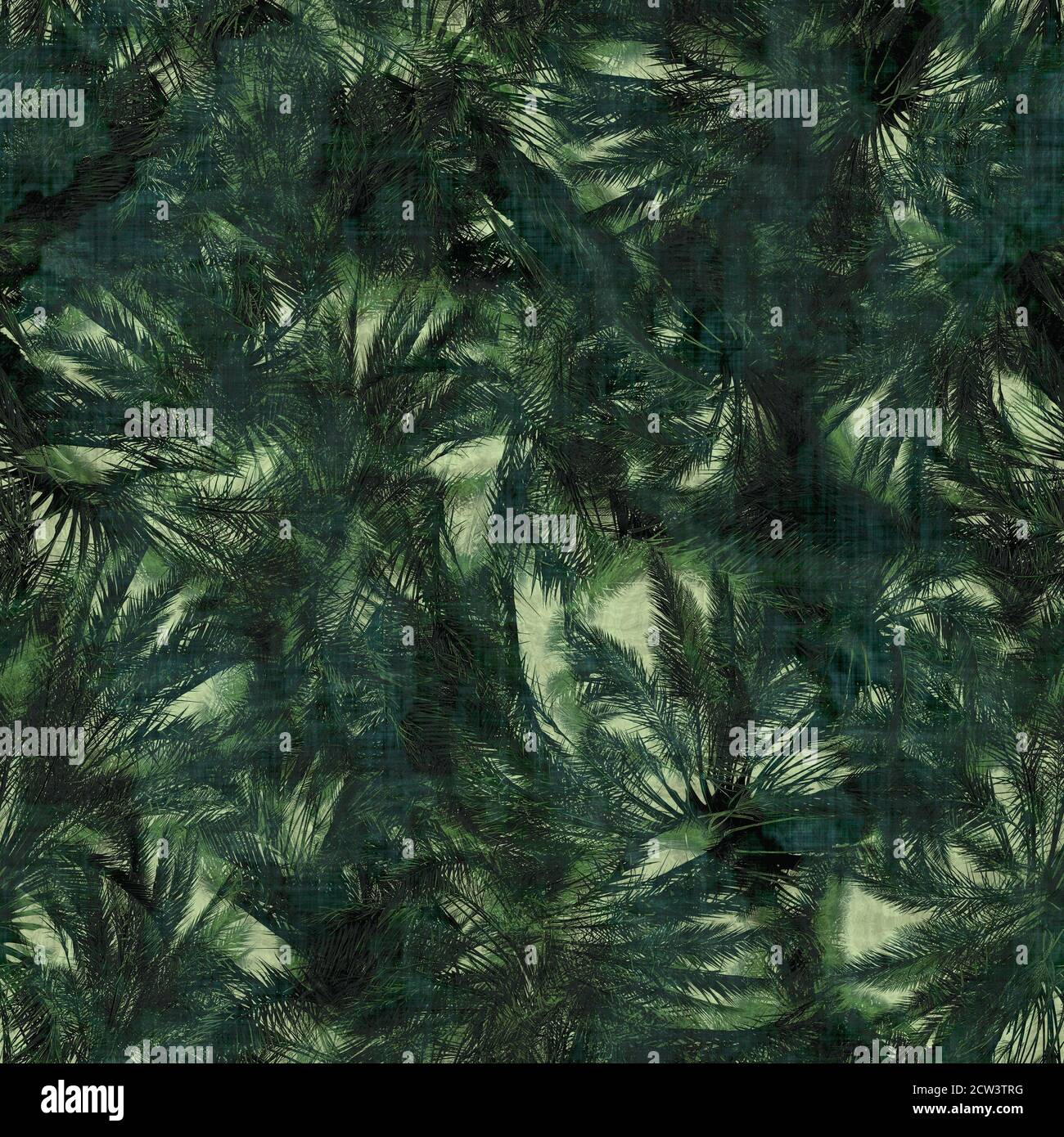 Green tropical palm tree leaves seamless pattern Stock Photo - Alamy