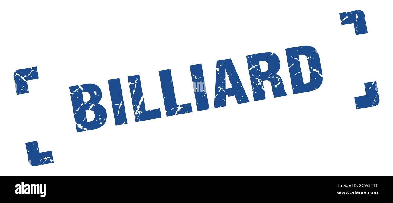 billiard stamp. square grunge sign on white background Stock Vector ...
