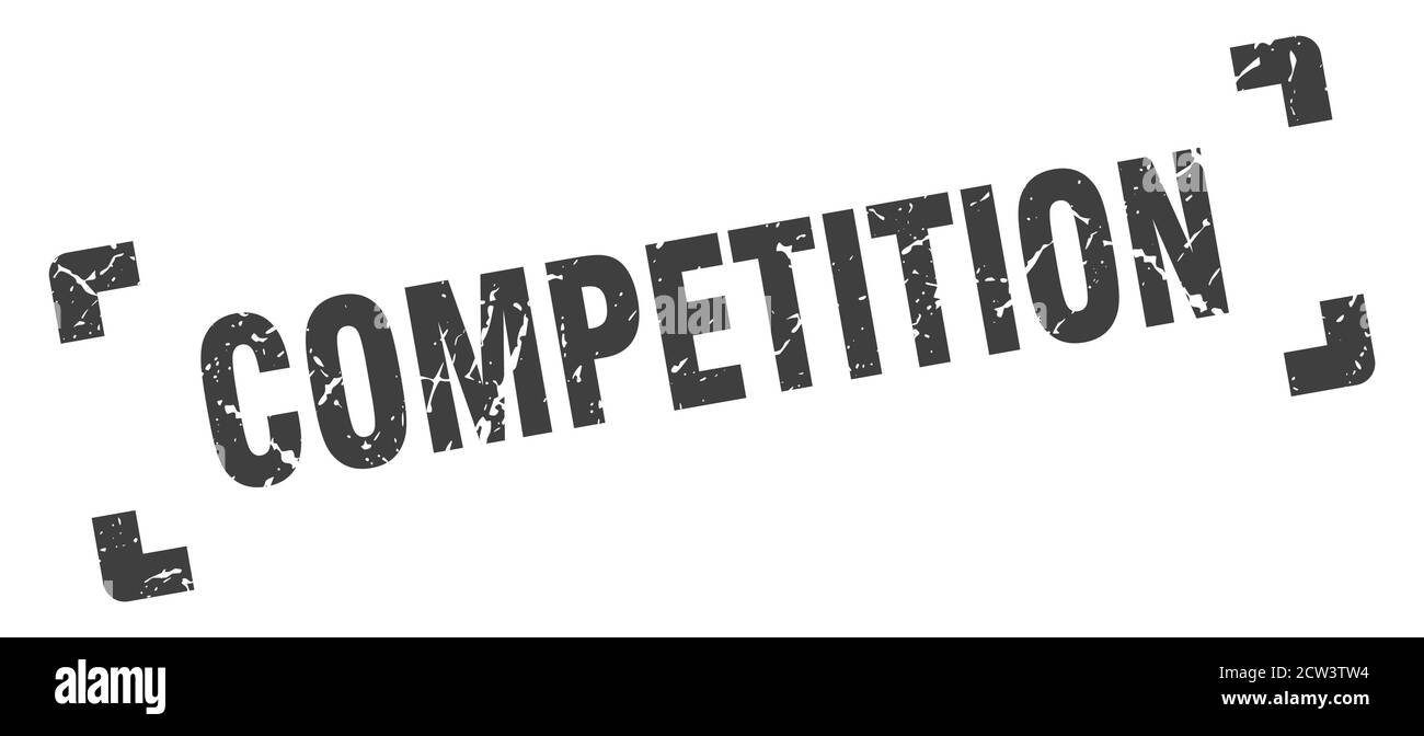 competition stamp. square grunge sign on white background Stock Vector ...