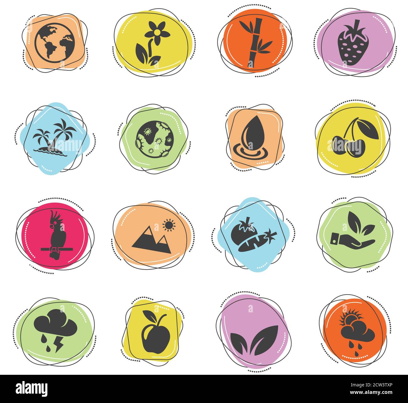 nature icon set Stock Vector Image & Art - Alamy