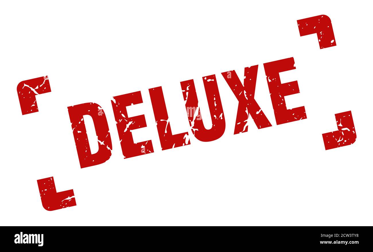 deluxe stamp. square grunge sign on white background Stock Vector Image & Art - Alamy