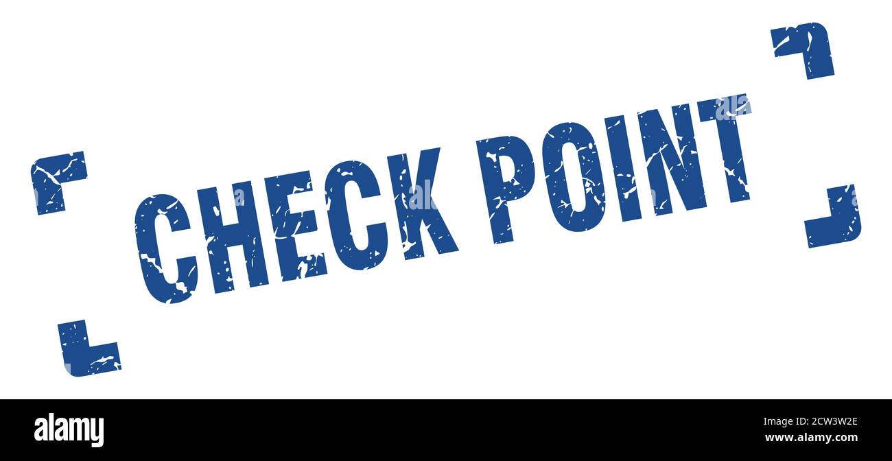check point stamp. square grunge sign on white background Stock Vector ...