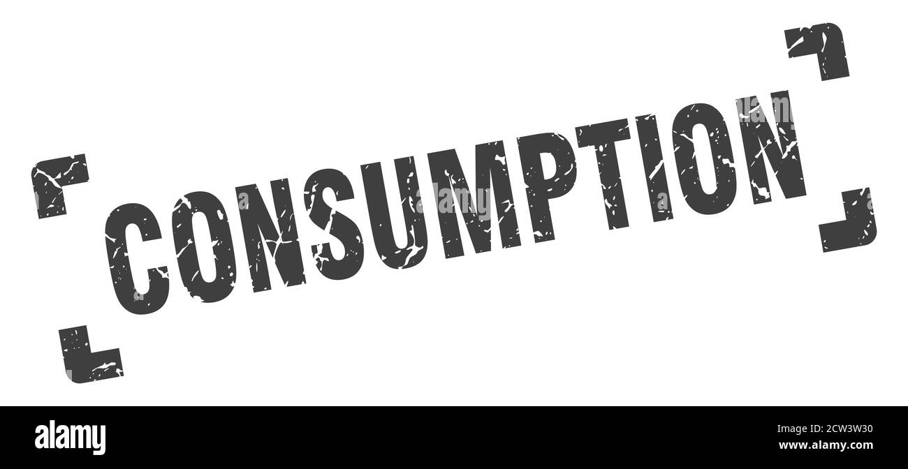 consumption stamp. square grunge sign on white background Stock Vector ...