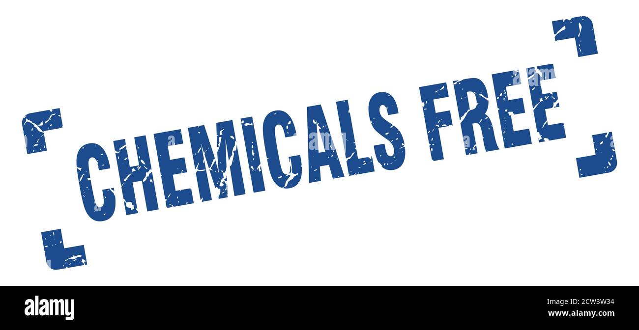 chemicals free stamp. square grunge sign on white background Stock ...