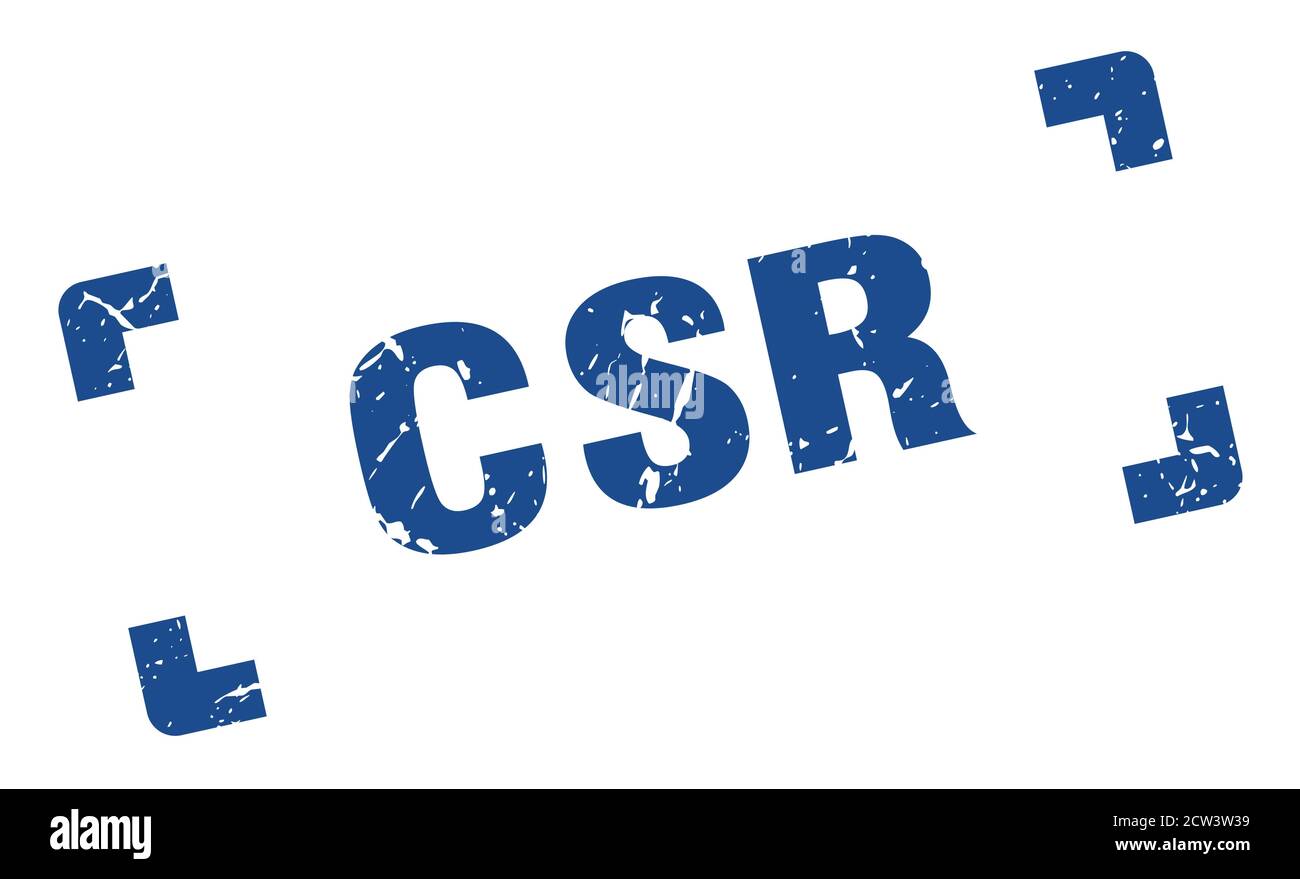 csr stamp. square grunge sign on white background Stock Vector Image ...