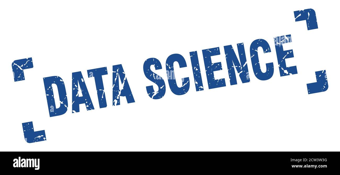 data science stamp. square grunge sign on white background Stock Vector ...