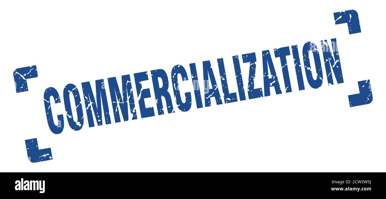 commercialization stamp. square grunge sign on white background Stock ...