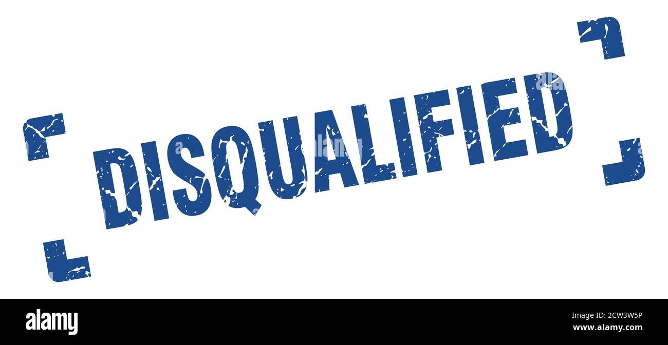 disqualified stamp. square grunge sign on white background Stock Vector ...