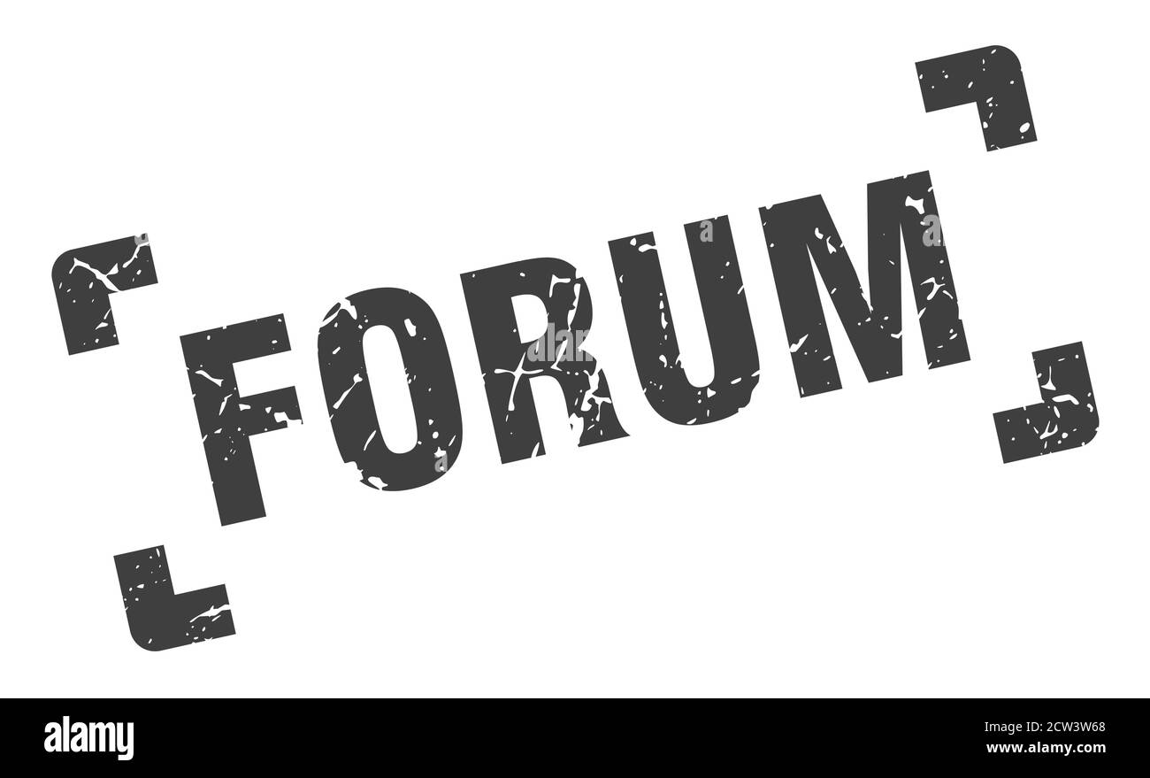 forum stamp. square grunge sign on white background Stock Vector Image ...